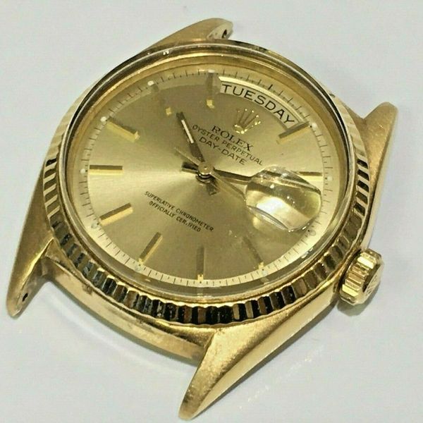 Rolex Model 1807 Day Date- 18K- Champagne Dial- No Band- Keeping Time ...