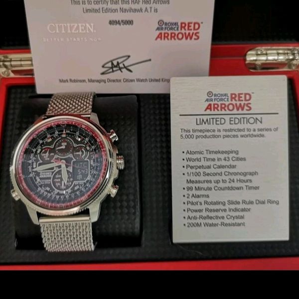 Citizen red arrows Navihawk watch Limited Edition | WatchCharts Marketplace