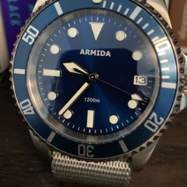 ARMIDA A9 1200m Automatic Watch 39mm Blue FULL KIT + EXTRAS ...