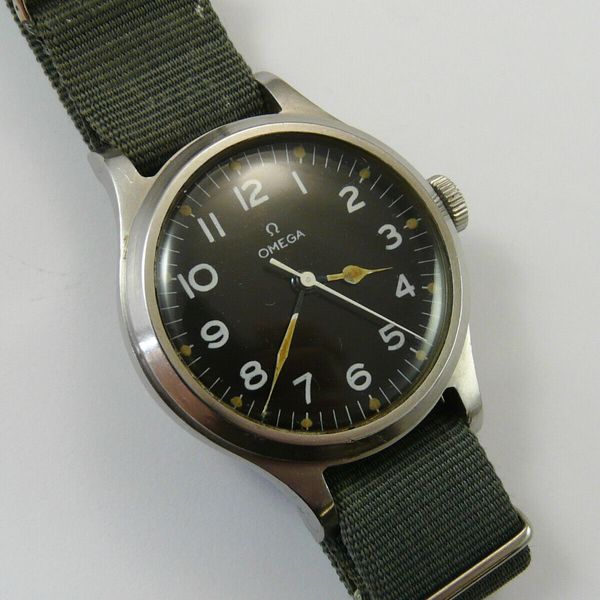 VINTAGE 1950s OMEGA 56 6B/159 GENTS MILITARY PILOTS WATCH VGC ...