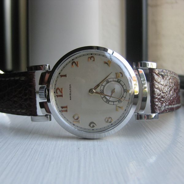 FS:Original dial Hamilton pocket watch conversion with hinged lugs ...