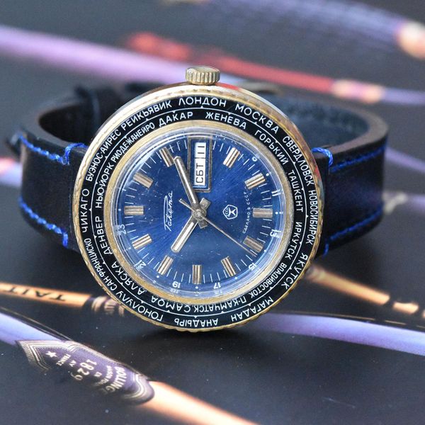 [WTS] Vintage Raketa World Time "Goroda", Blue Dial USSR (serviced ...