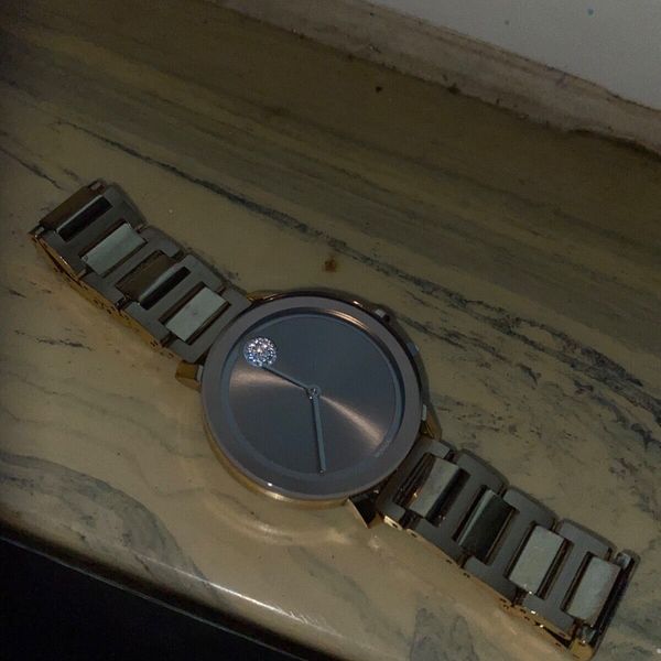 Movado Bold Evolution 34mm Stainless Steel Case with Rose Gold Bracelet ...
