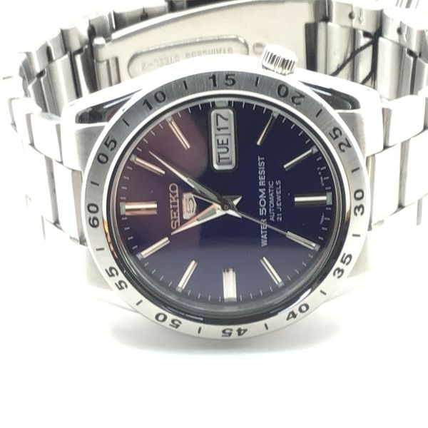 Seiko 5 SNKD99 Automatic Day-Date Blue Dial Stainless Steel Men's Watch ...