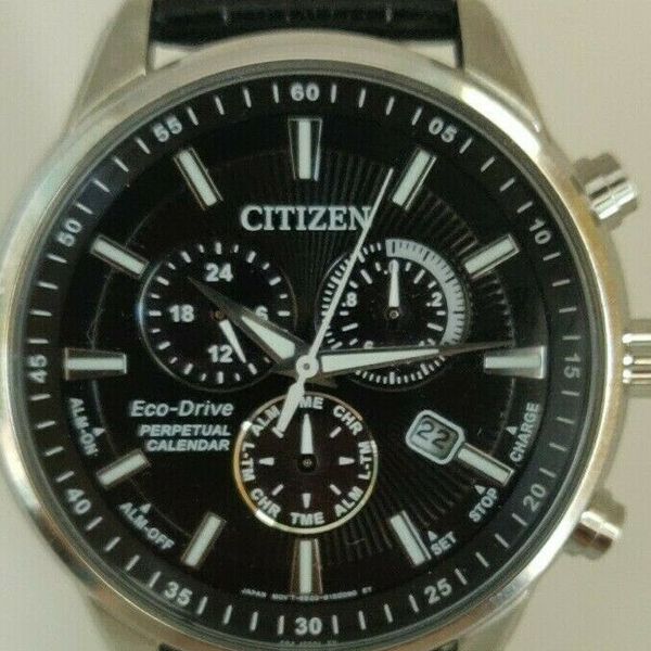 Mens Citizen Eco Drive Perpetual Calendar Watch E820-S068916 (599F ...