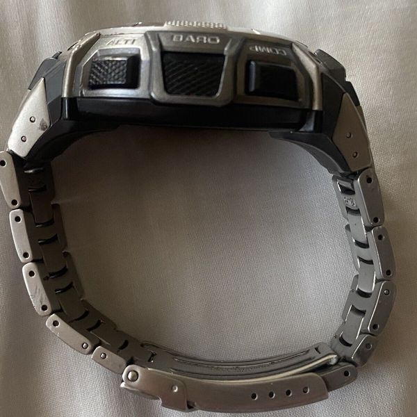 Casio Pathfinder Atomic Solar Titanium Triple Sensor Men's Watch PAW ...