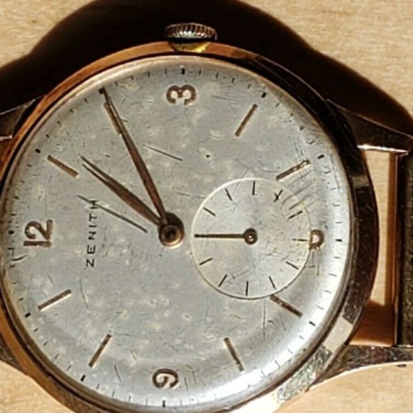 Vintage Zenith Jumbo 18k Gold Watch | WatchCharts Marketplace