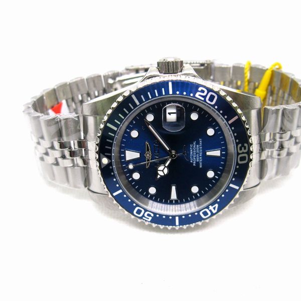 Invicta Pro Diver Blue Dial Silver Tone Automatic NH35A 42MM Men's ...