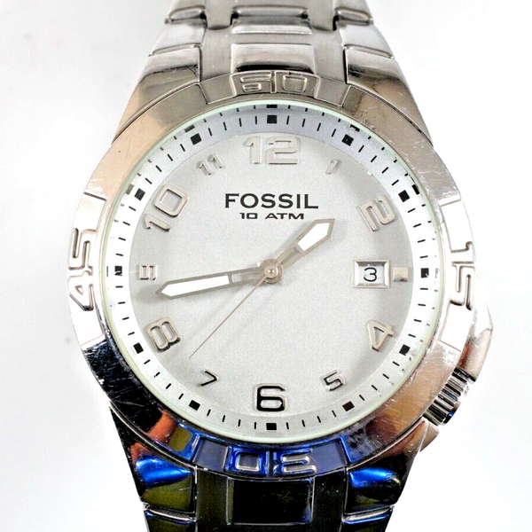 Fossil Silver Tone Angle Crown Date Men's Watch CH-2498 | WatchCharts ...