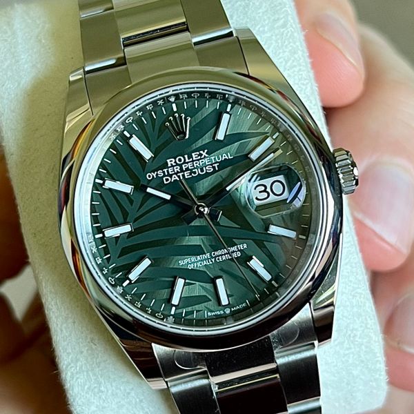 [$11,995 USD] FS: Rolex Datejust 36 Palm Motif Dial (Palm Fronds ...