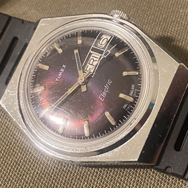 Vintage Timex A-Cell Electric Menâ s Watch Day/Date - New Battery ...