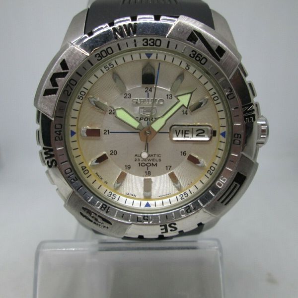 SEIKO 5SPORTS COMPASS 7S36-02P0 STAINLESS STEEL AUTOMATIC MENS DIVER ...