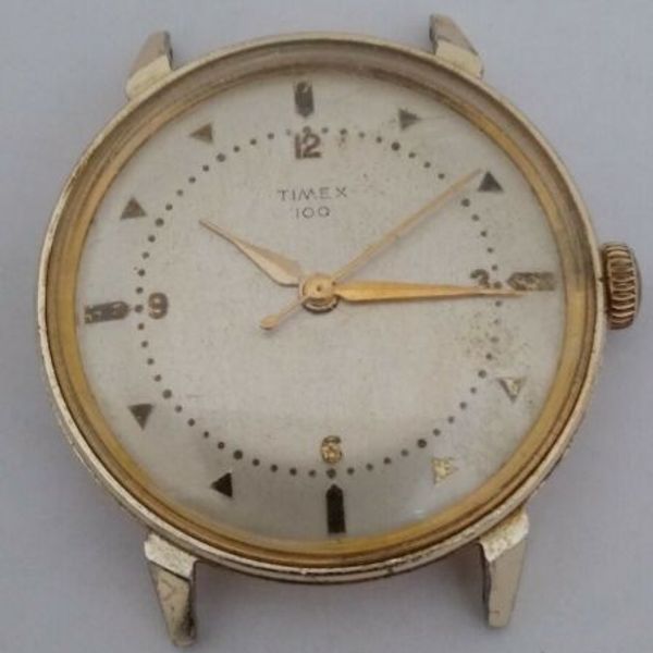 Vintage 1950's Timex 100 Manual Wind Watch Running to Restore | WatchCharts Marketplace