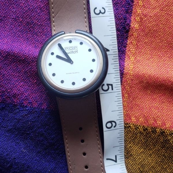 1987 Ultra Rare Black Dots White Dial Swatch Pop Watch, Pop Swatch ...