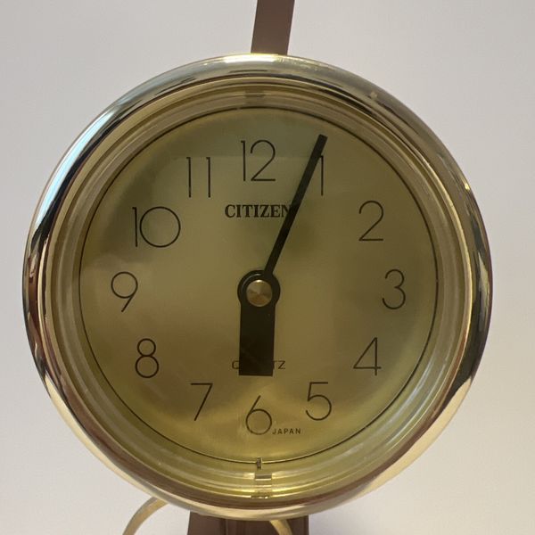 Gold Vintage Citizen Grandfather Clock Quartz - With Pendulum - Rare ...