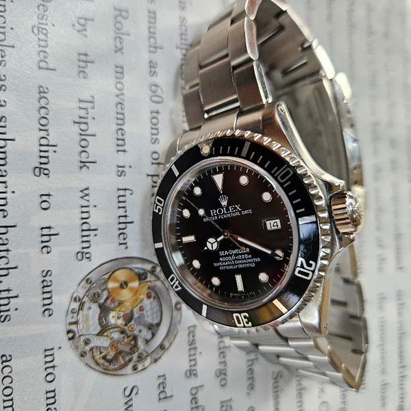 FSOT: Rolex 16600 Sea Dweller Creamy Tritium Dial Early N serial 1991 ...