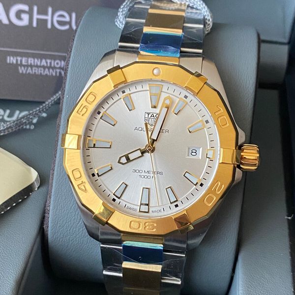 Tag Heuer 41mm Aquaracer White Dial Quartz Men's Watch WBD1120.BB0930 ...