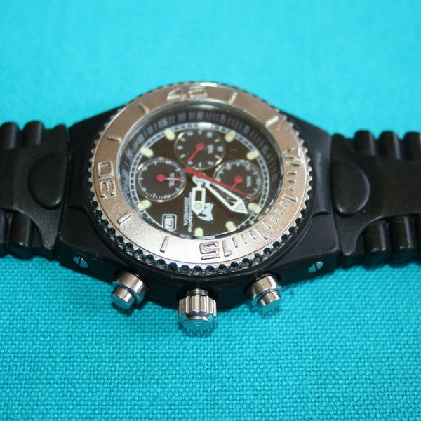 TECHNOMARINE CHRONOGRAPH RAFT RSEB05 200M QUARTZ MENs WATCH BLACK NEW ...