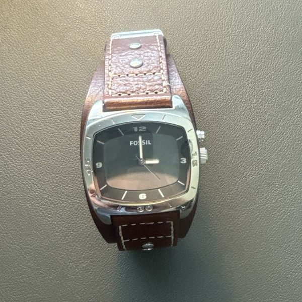 Fossil Mens Watch- Leather Wrist Strap AM3695 with original case ...