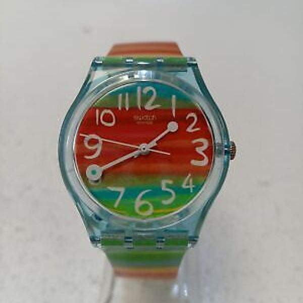 Swatch Swiss Made Colour The Sky Rainbow Stripe Watch SR1130SW Tested ...