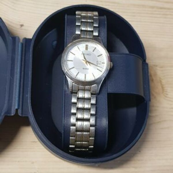 SEIKO 50M Watch 7N82-0GH0 25mm Two Tone Gold New Battery | WatchCharts ...