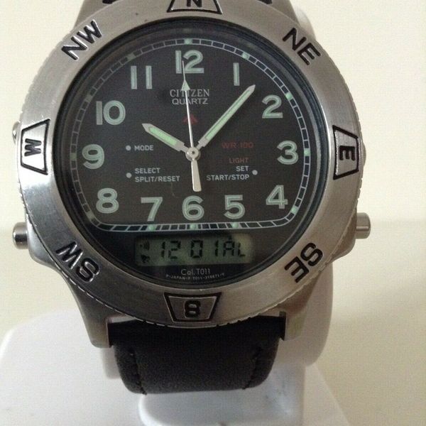 Citizen Promaster T011-313399K Ana-Digi Watch 40mm Diameter Good ...