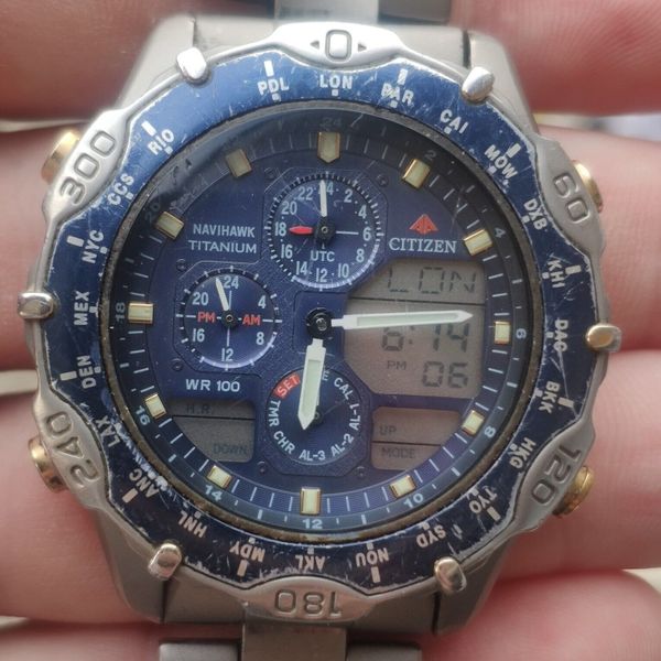 Men's Citizen Navihawk Promaster Titanium C300-Q02233 quartz watch ...