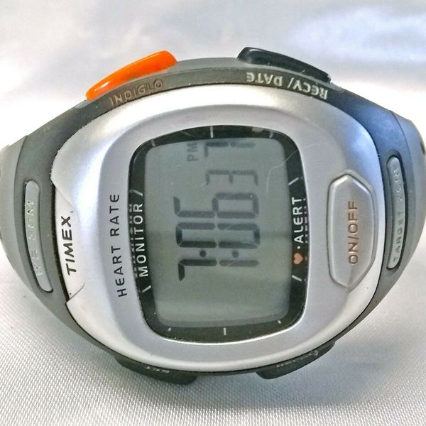 Timex Heart Rate Monitor Indiglo Digital Watch T5G981 WR 30m 38mm Mens ...