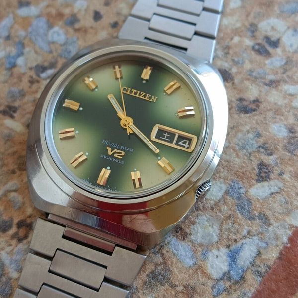 Citizen V2 Seven Star 26 Jewels Automatic September 1972 JDM 7700 KANJI ...