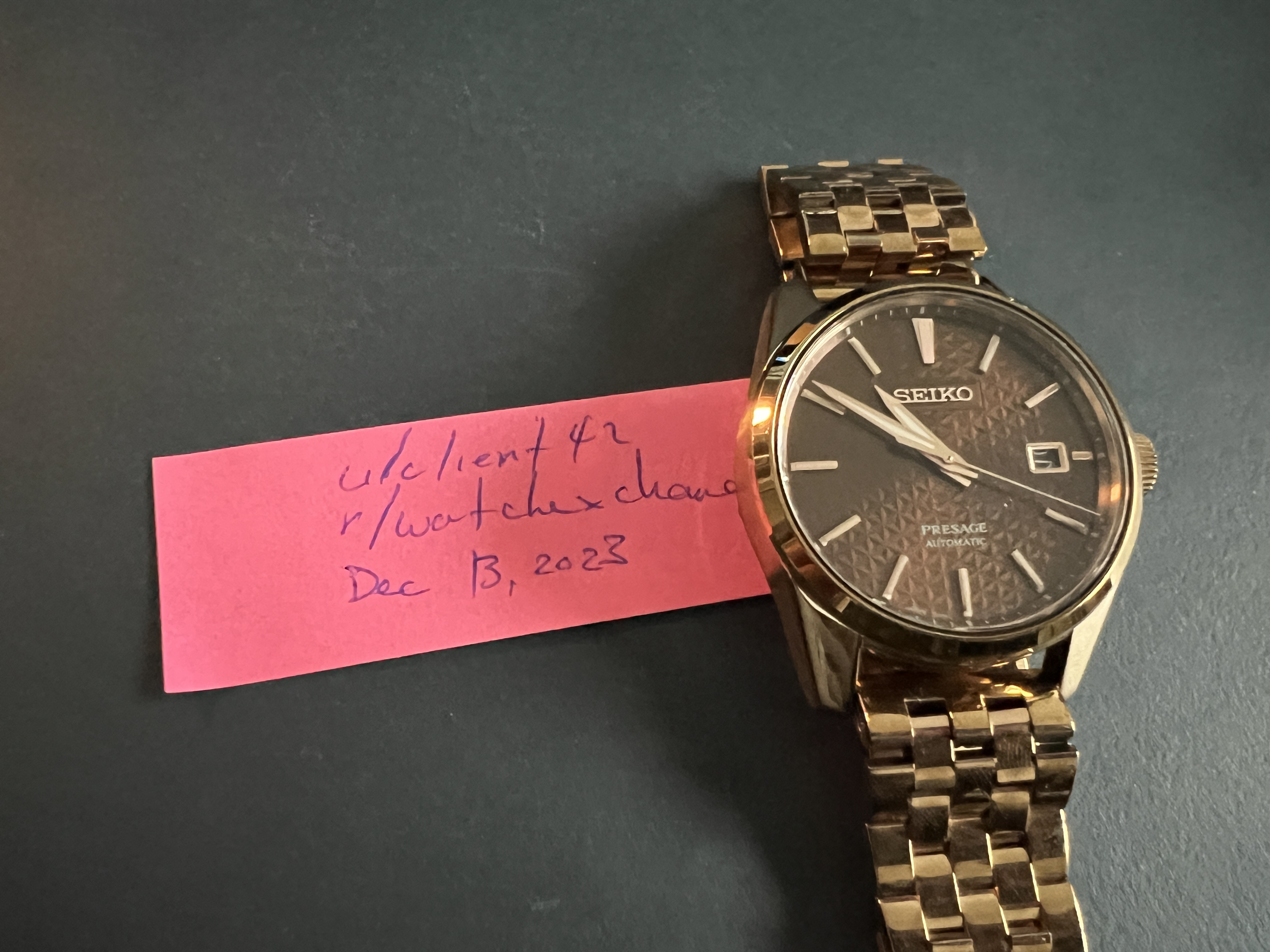 [WTS] Seiko Presage SPB170 6R35 Rose Gold Tone Sharp Edged Automatic ...