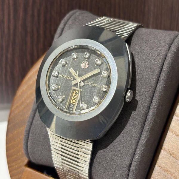RADO Diastar Auto Watch Gray Day Date 37mm Face 19cm Wrist Rare Model ...