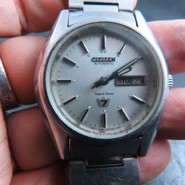 Japan Citizen Crystal Seven Daydate Automatic Men Watch | WatchCharts ...