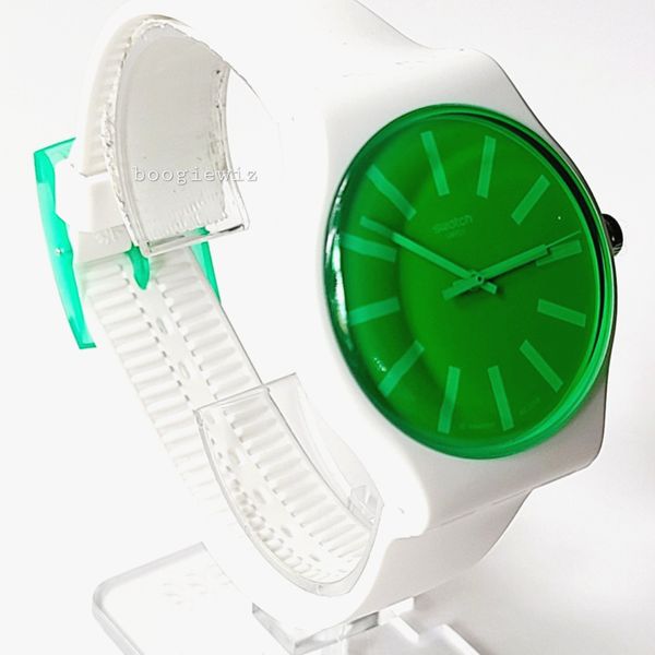 SWATCH SWISS MADE, MODEL "GRASS NEON", SILICONE BAND, SUOW166 NIB ...