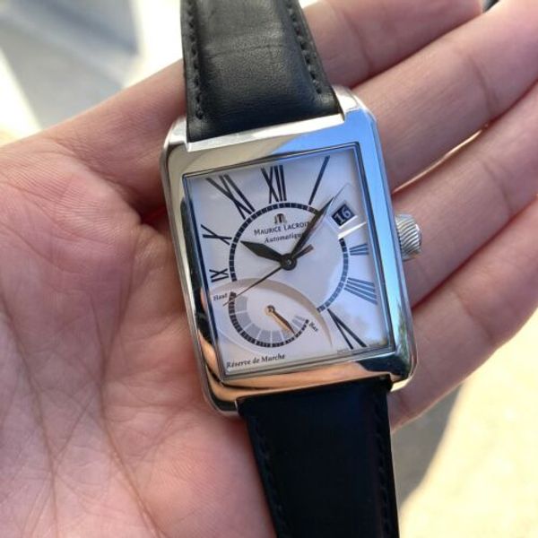 Maurice Lacroix Pontos Rectangulaire Reserve de Marche Automatic PT6157 ...