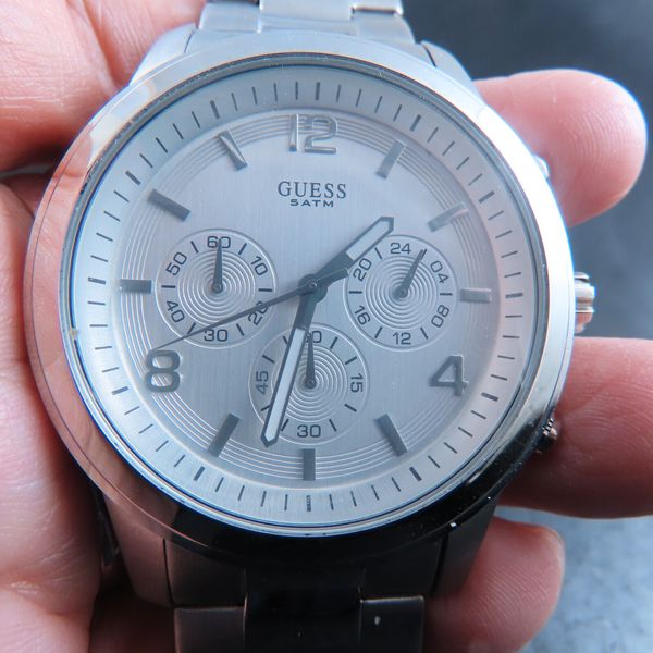 New All Steel Guess Chronograph 24 Hours Quartz Men Watch | WatchCharts ...