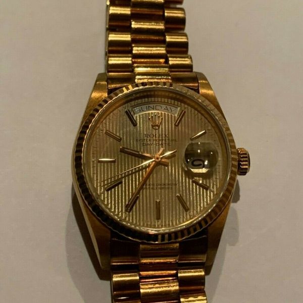 Vintage Rolex Day-Date 8385 Solid 18K Presidential Band Excellent ...