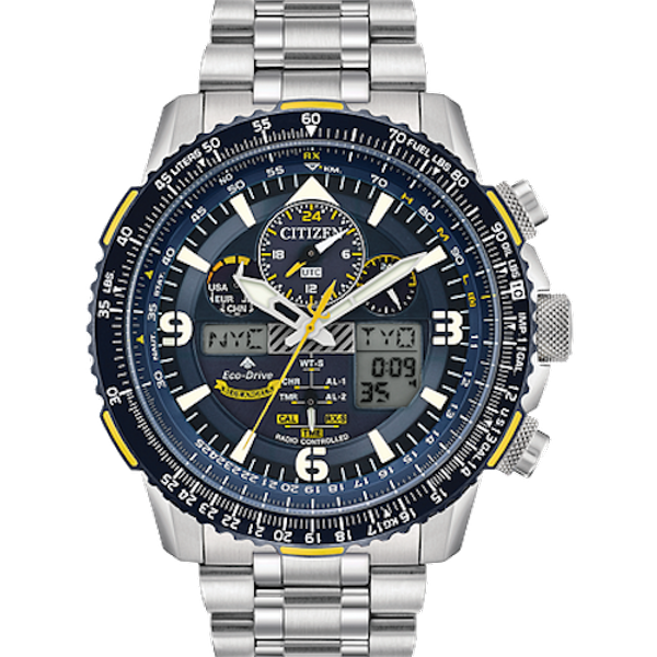 NEW CITIZEN BLUE ANGELS PROMASTER SKYHAWK TITANIUM ANALOG DIGITAL ...