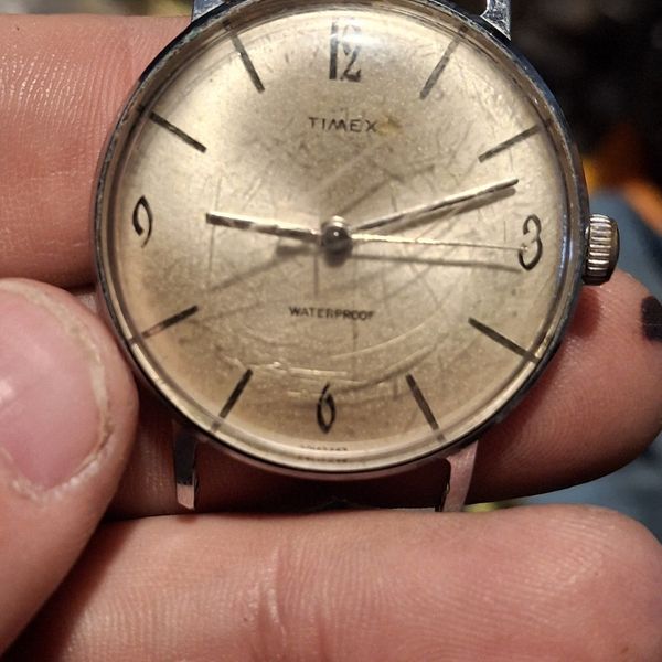 Timex Marlin 1963 Silver Tone Silver Dial Mens Vintage 1960s Mechanical ...