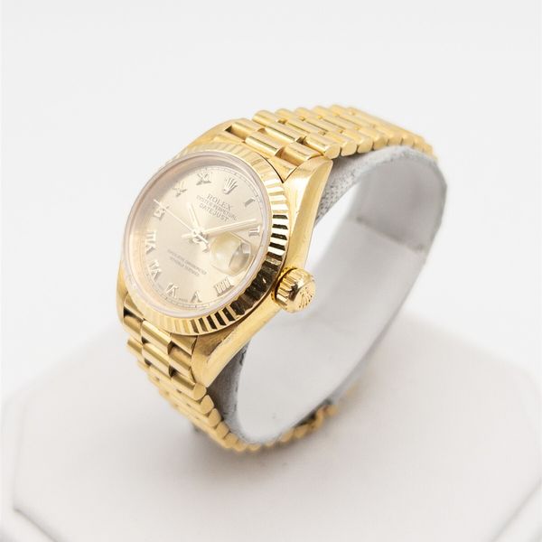 $30,000 ROLEX K SER 18k Yellow Gold Ladies ROLEX PRESIDENT Watch PAPERS ...