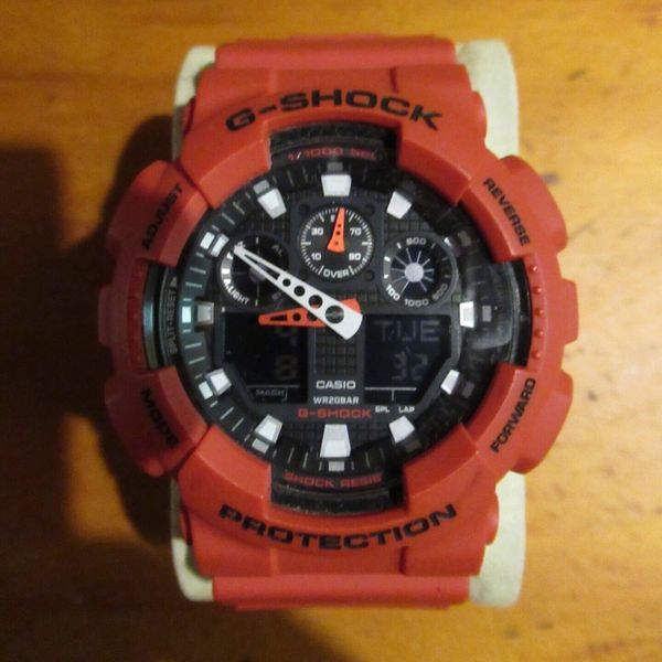 Casio G-Shock GA-100B-4A Men's Analog/Digital Watch in good condition ...