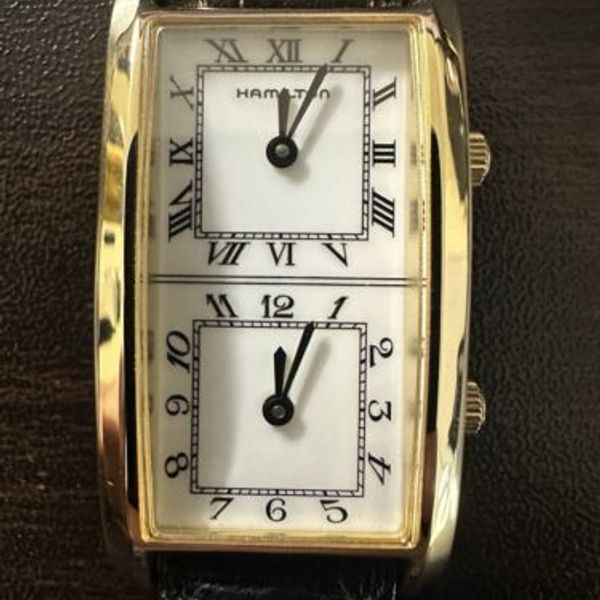 Vintage Hamilton Traveler Dual Time Quartz Men's Watch 6274 Black Band | WatchCharts Marketplace