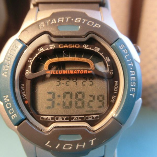 CASIO W-729H WATCH AND STRAP. MOD 1822. WORKING BUT TWO BUTTONS MISSING ...