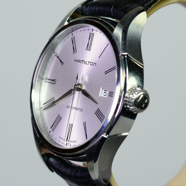 FS: Hamilton Valiant Automatic Date Black Leather Watch H39515754 ...