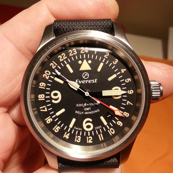 Traded!! Custom Everest Watchworks 42mm GMT ETA 2893-2 Super Lume ...