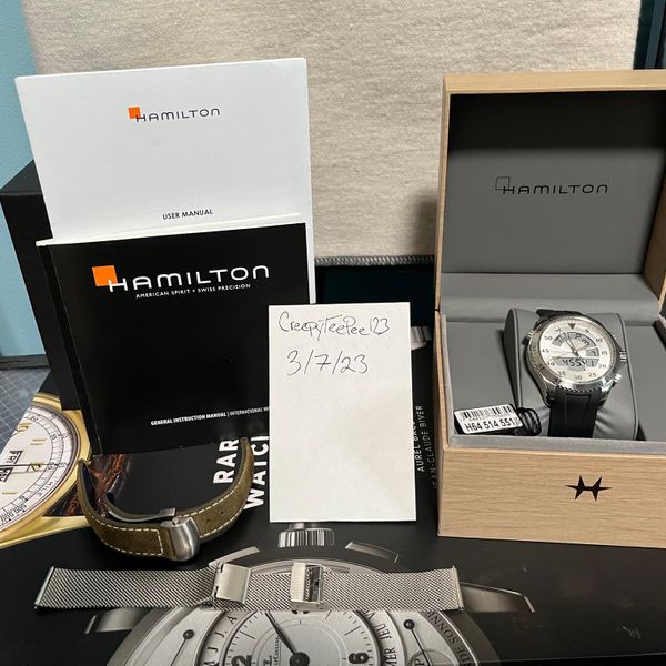 [WTS] Hamilton Flight Timer Ani-Digi Watch 1 Year Old w/ Extra Strap IT ...