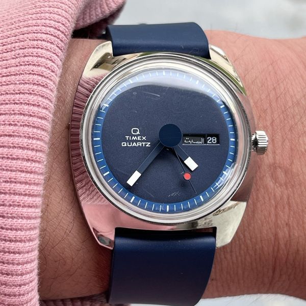 Q Timex 1975 Enigma Reissue Mystery Dial Classic 37mm Vintage Watch ...