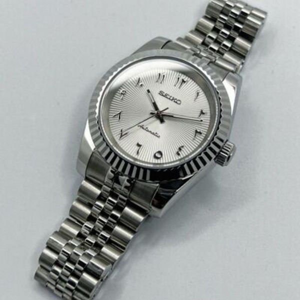 Arabic seiko watch White Dial Nh35 Movement | WatchCharts Marketplace