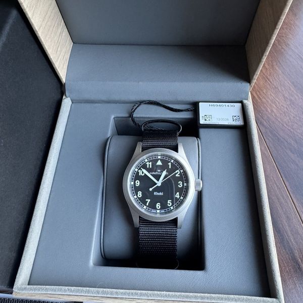 Hamilton Khaki Field Quartz Black Dial Watch H69401430 | WatchCharts ...