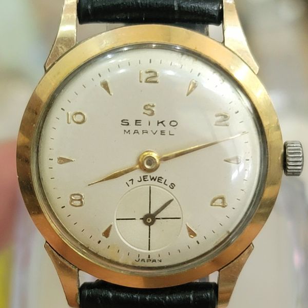 VINTAGE SEIKO MARVEL 17 JEWELS 14K GOLD FILLED HAND WINDING WOMEN WATCH ...