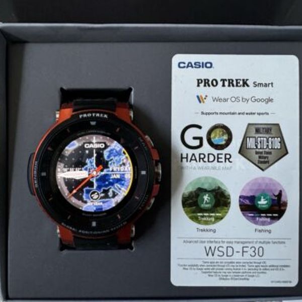 CASIO Pro Trek Smart WSD F30 RG Watch Orange Smartwatch With Maps ...